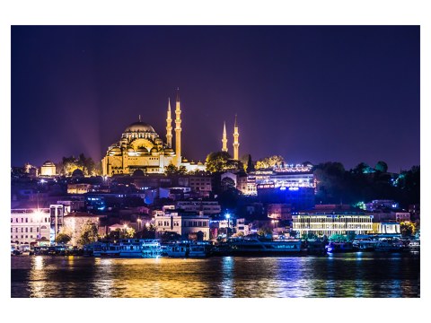 Istanbul bei Nacht als Wandbild drucken I myposter